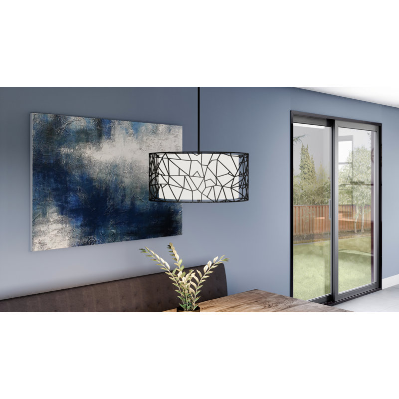 Wade Logan® Aylesworth 4 - Light Shaded Drum Chandelier | Wayfair