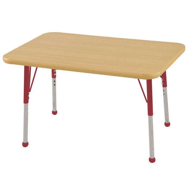 Factory Direct Partners Laminate Adjustable Rectangle Activity Table ...