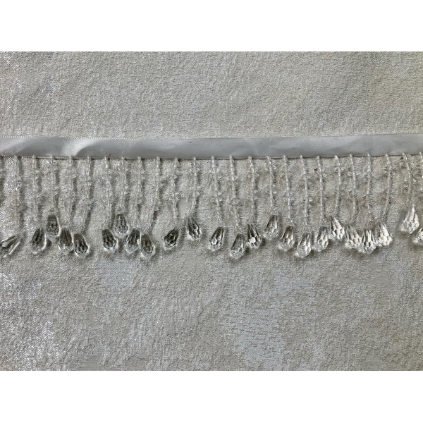 Rose Lace And Braid Crystal Beaded Fringe Trim 3" Width Sold By The ...