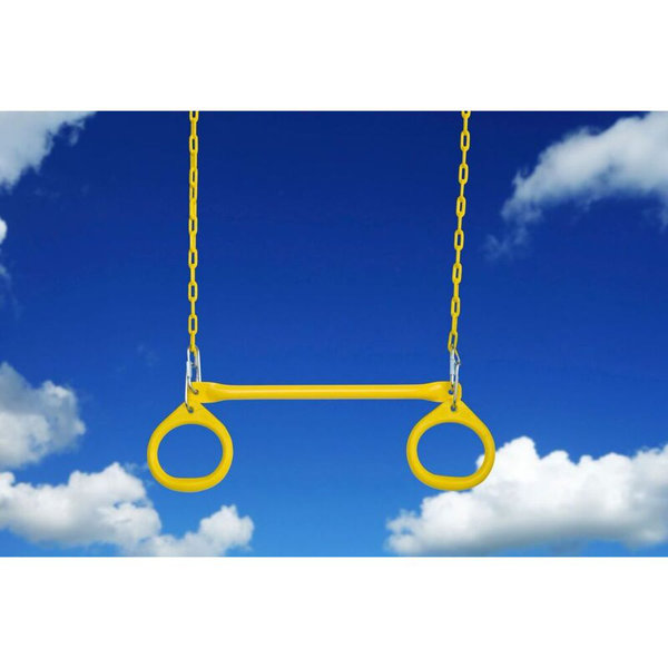 CreativeCedarDesigns Standard Trapeze Bar with Circle Rings and Chains ...