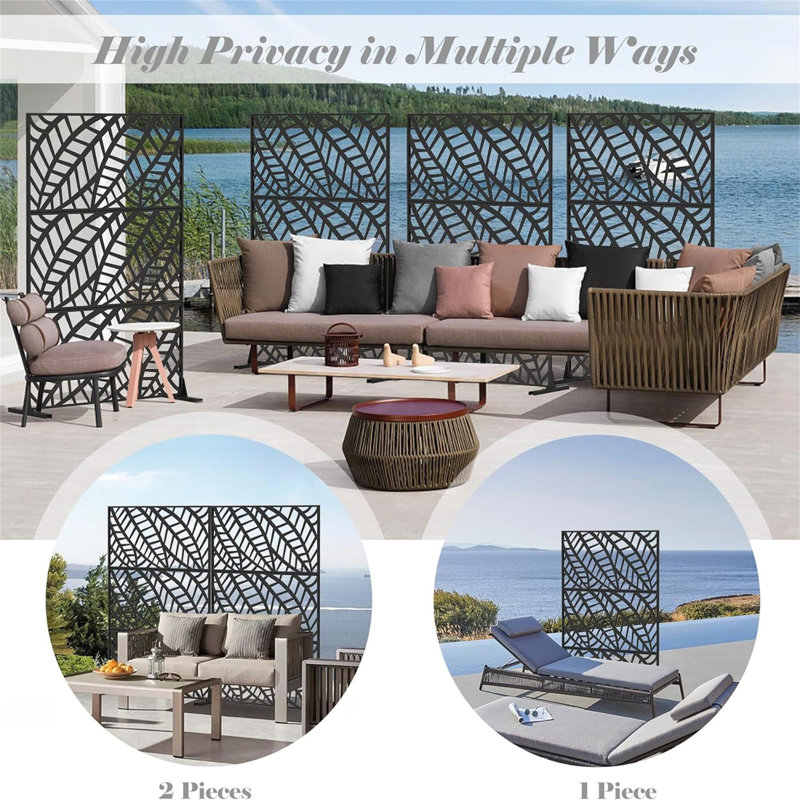 Lark Manor™ Freestanding outdoor indoor privacy screen | Wayfair