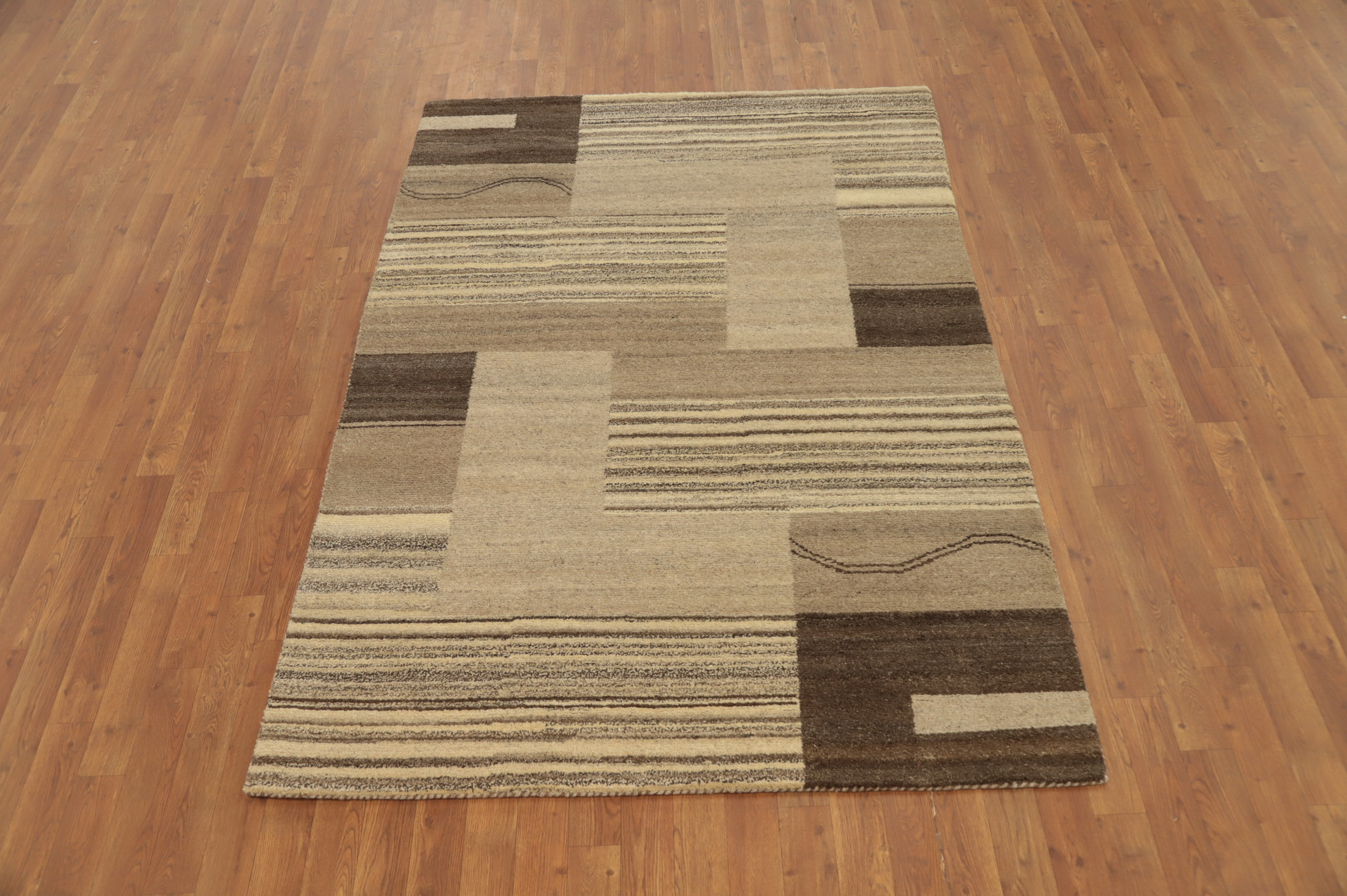 Hokku Designs Earth Tones Patchwork Gabbeh Style Rug 5x7 for ...