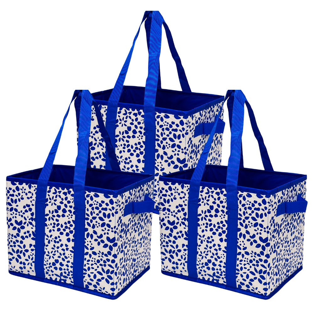 Rebrilliant Collapsible Totes, All-Purpose, 13"L X 9.5"W X 11"H, Floral ...
