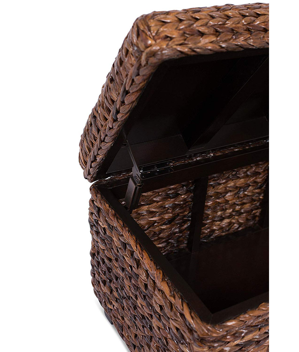 BirdRock Home Wicker Flip Top Storage Bench | Wayfair