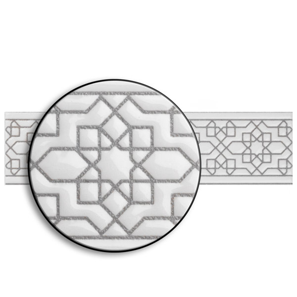 Merola Tile Sevillano 8" x 2" Ceramic Listello Tile Trim in White ...