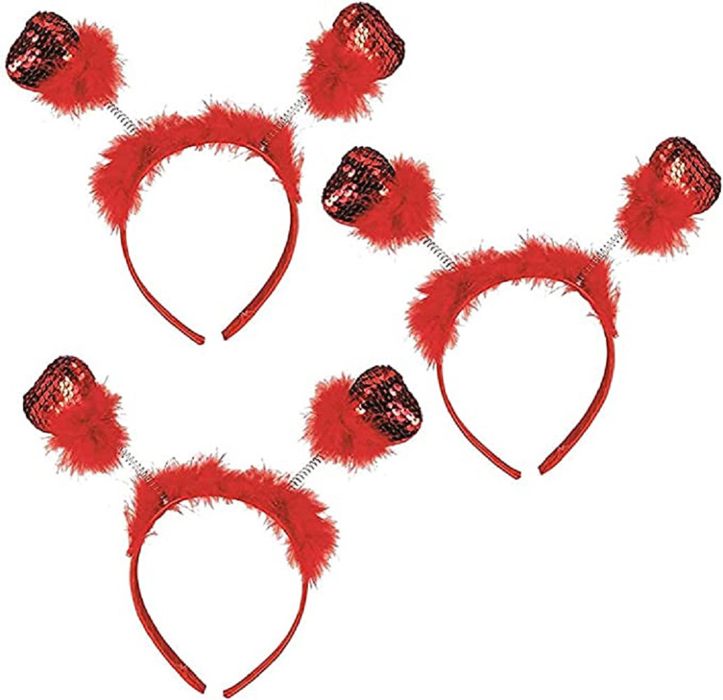 The Holiday Aisle® PMU Firdows Sequin Heart Head Boppers Headband | Wayfair