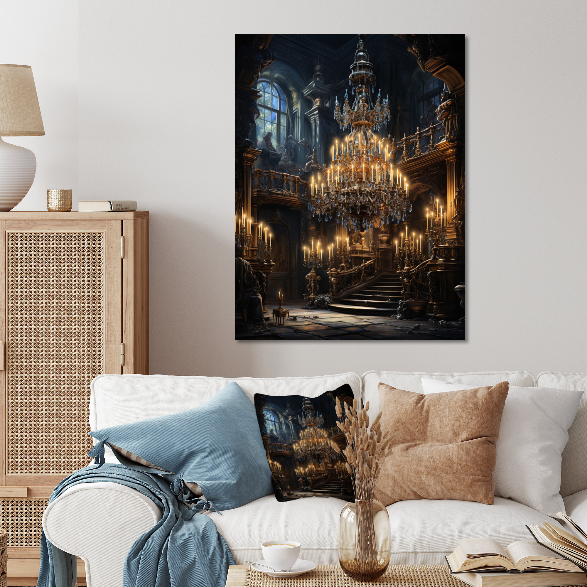 Winston Porter Baroque Dramatic Splendor II - Chandelier Metal Wall ...