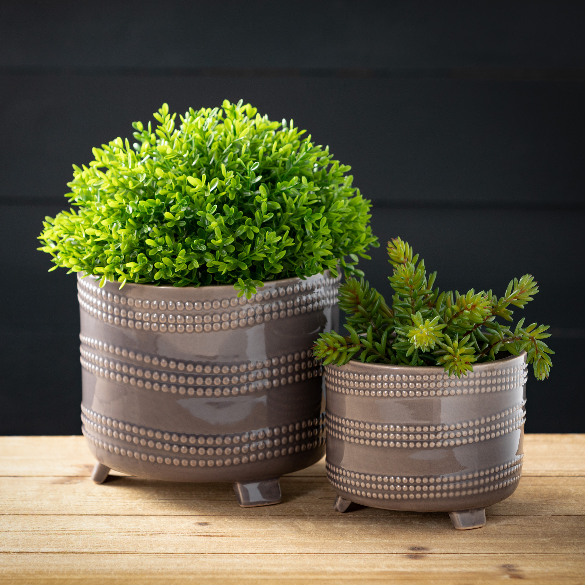 Dakota Fields 2-Piece Ceramic Pot Planter Set | Wayfair