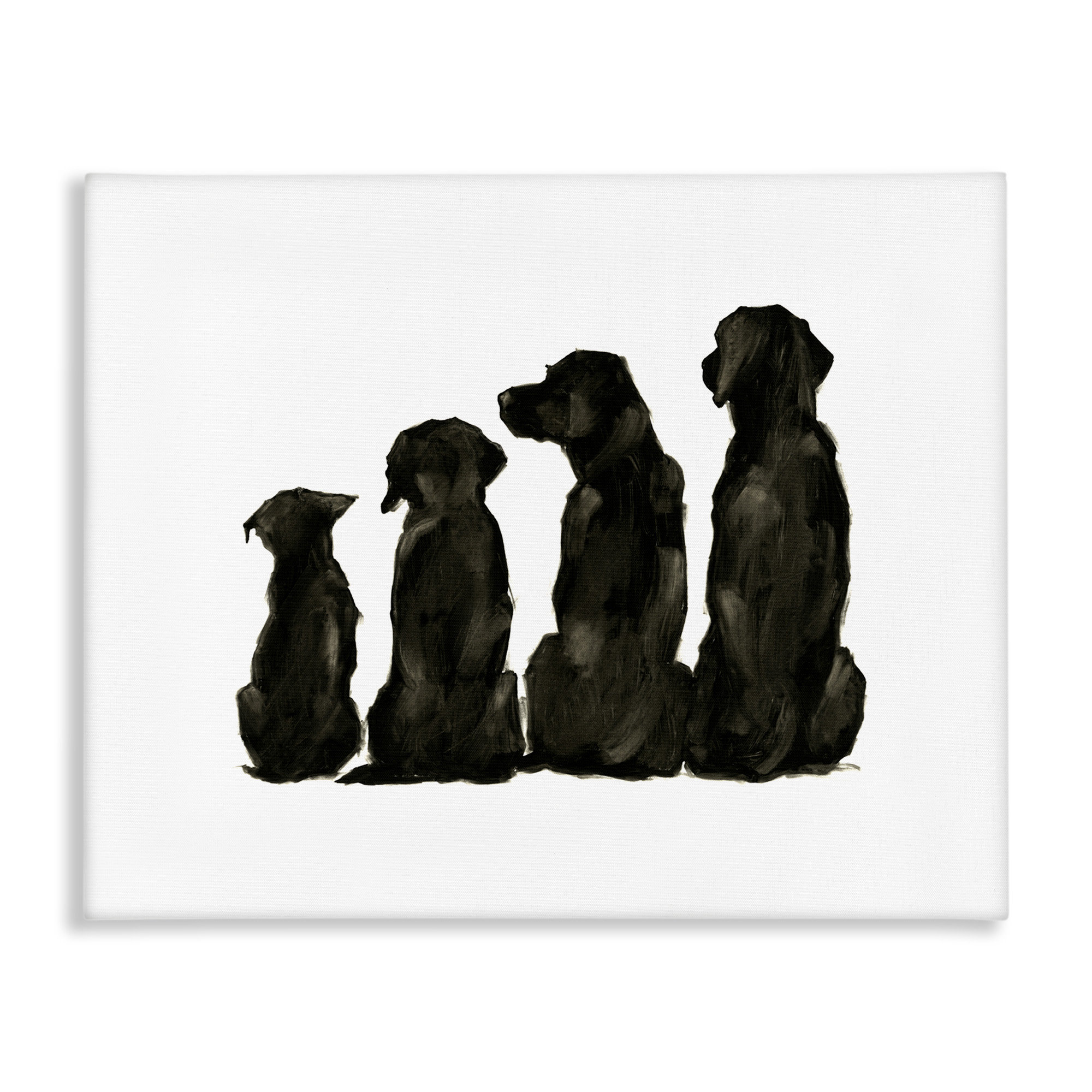 Stupell Industries Family Pet Silhouette Design Small Big Dogs ...