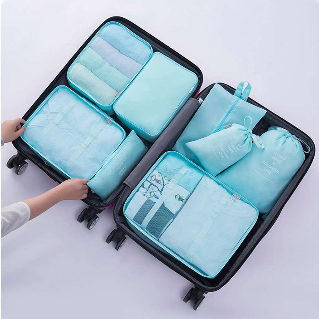 Rebrilliant 8Pcs Packing Cubes for Travel Foldable Suitcase Organizer ...