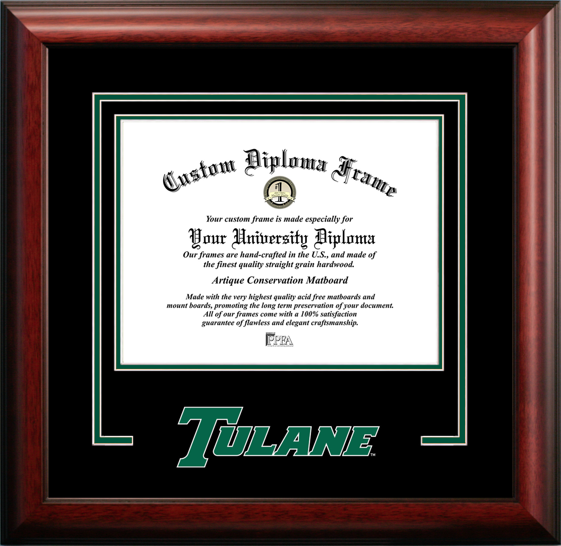 Campus Images NCAA Tulane Green Wave Spirit Diploma Frame | Wayfair