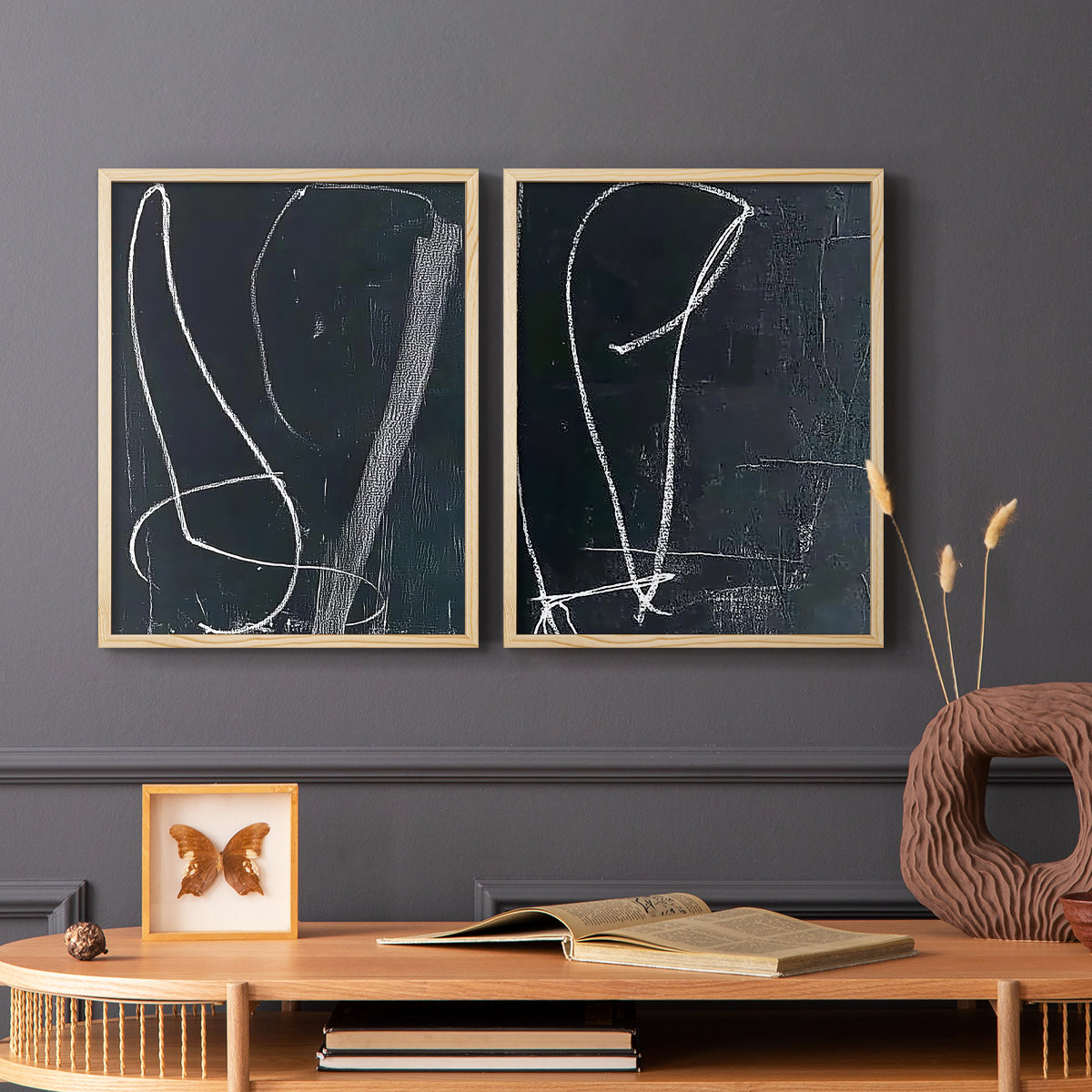 Lark Manor™ ABSTRACT Series DCVII-Premium Framed Print -Ready to Hang ...