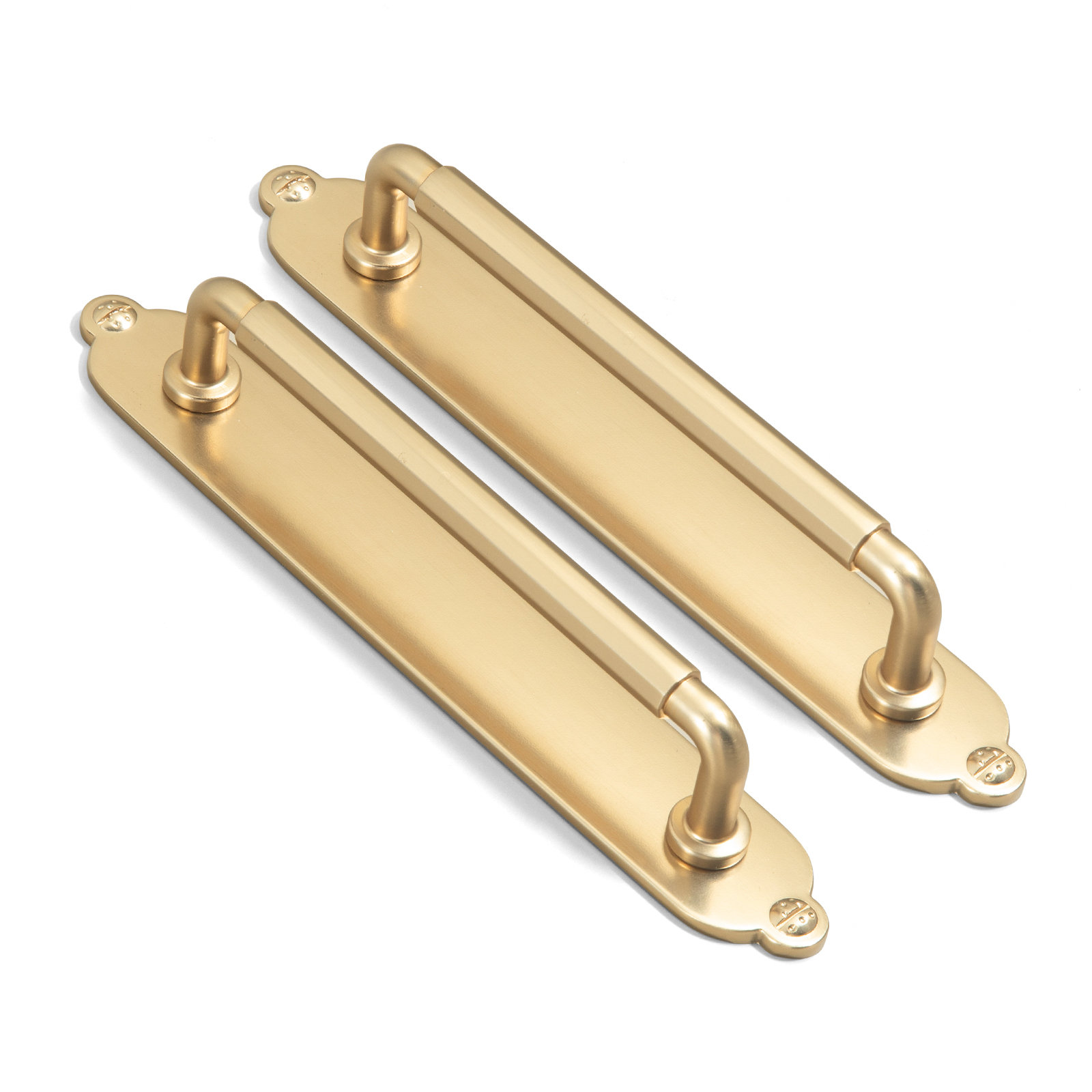 GOO-KI Vintage Rectangular-Backplate Drawer Pull Handle With Detailed ...