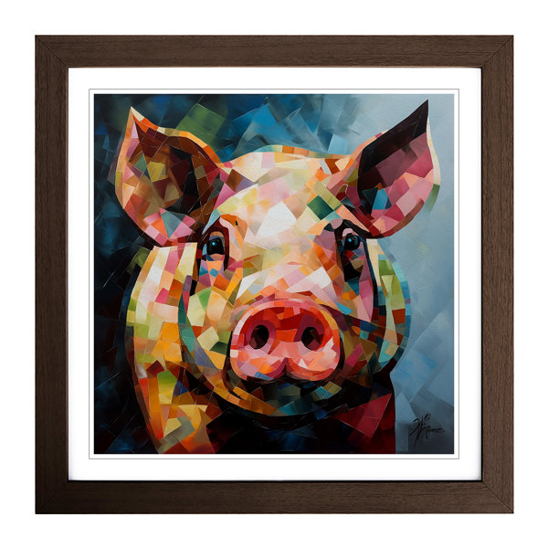 Brambly Cottage Pig Cubism No.1 - Single Picture Frame Art Prints on ...