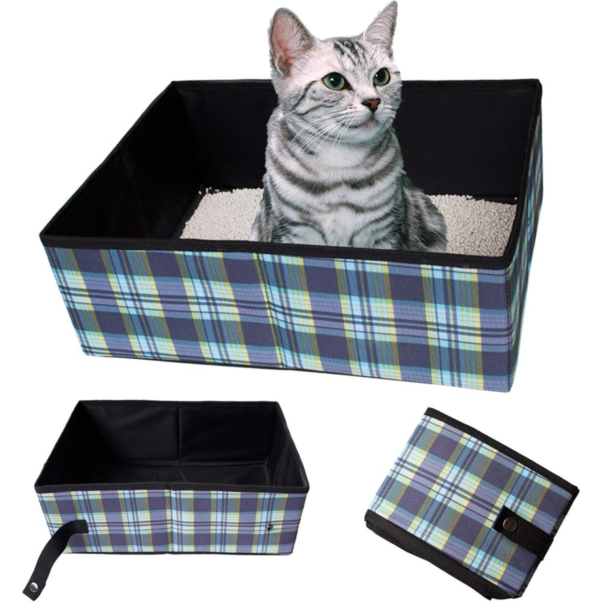 Tucker Murphy Pet™ Collapsible Portable Cat Litter Box - Foldable And ...