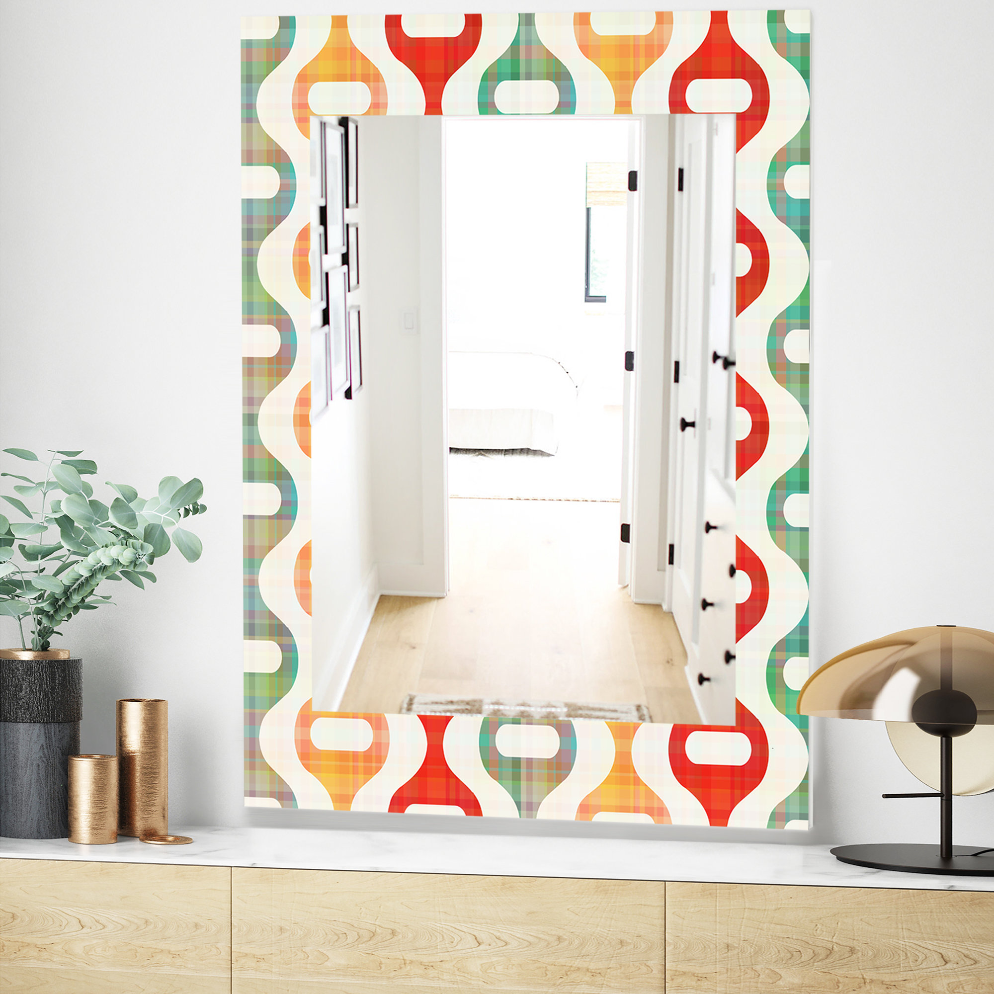 East Urban Home Shapes Mid-Century Accent Bathroom/Vanity Mirror | Wayfair