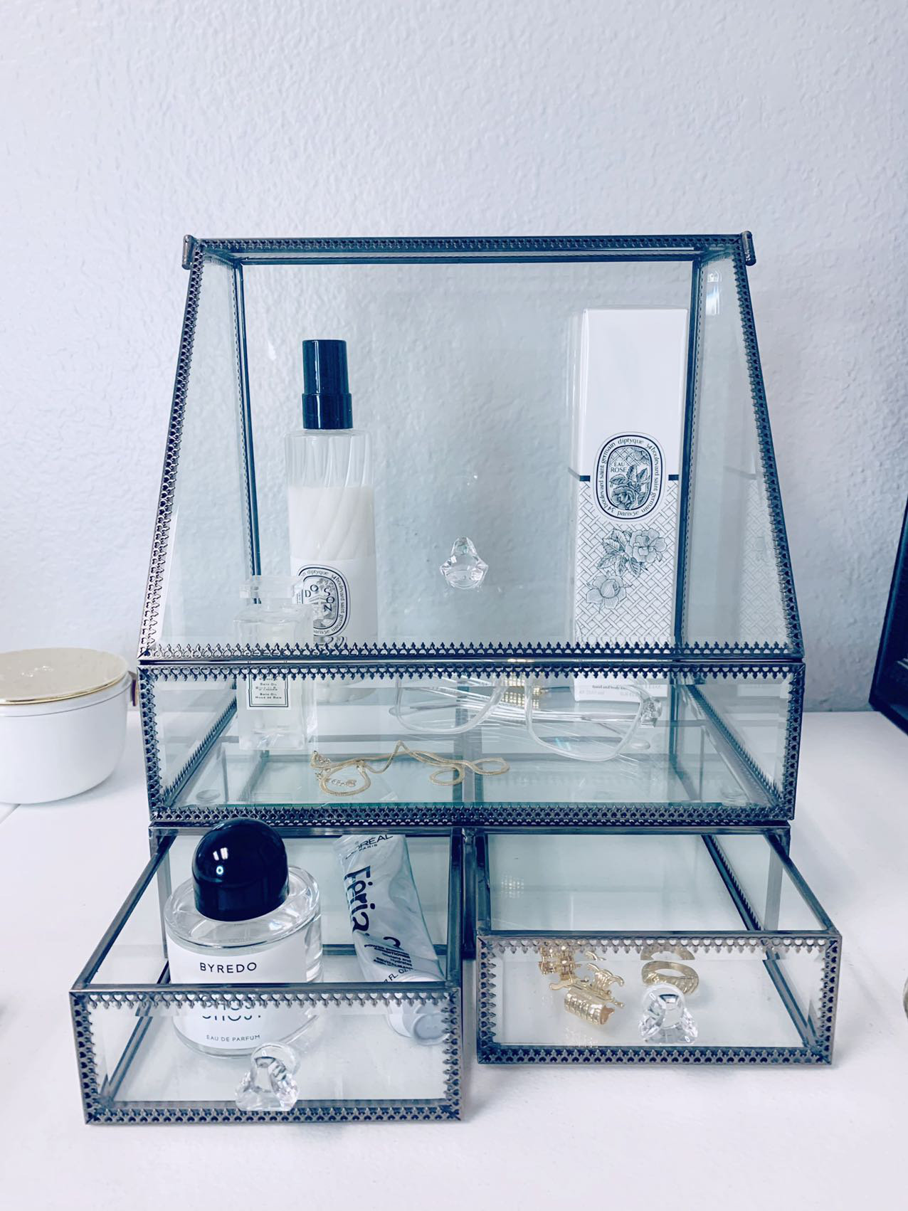 Red Barrel Studio® Glass Makeup Organizer - Wayfair Canada