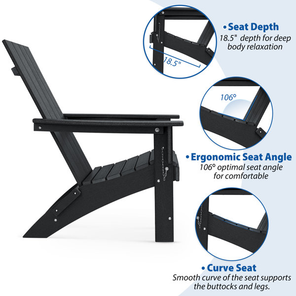 Dovecove Heimo High - Density Polyethylene (HDPE) Folding Adirondack ...