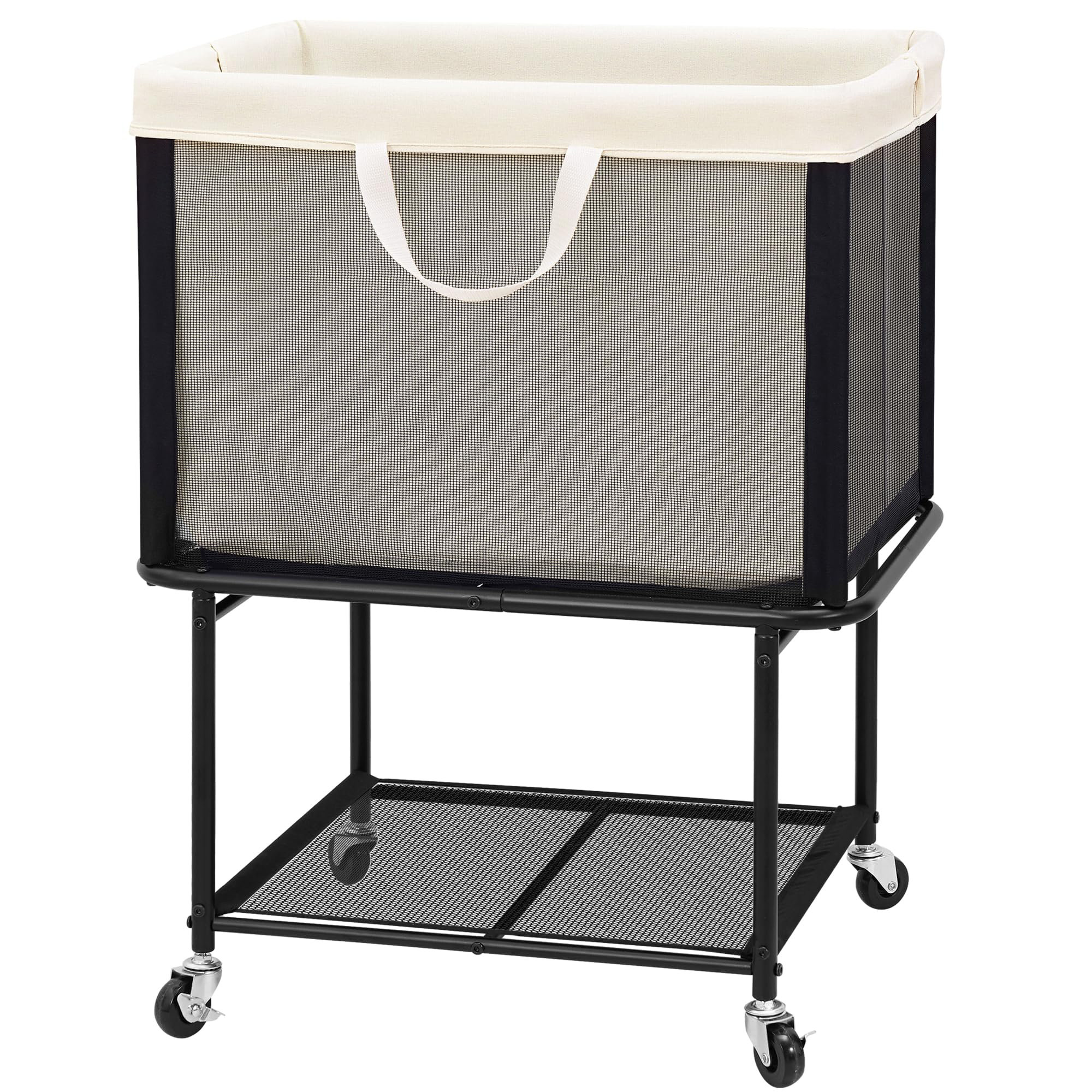 Latitude Run® 29-Gallon (110L) Laundry Cart with Removable Canvas Bag ...