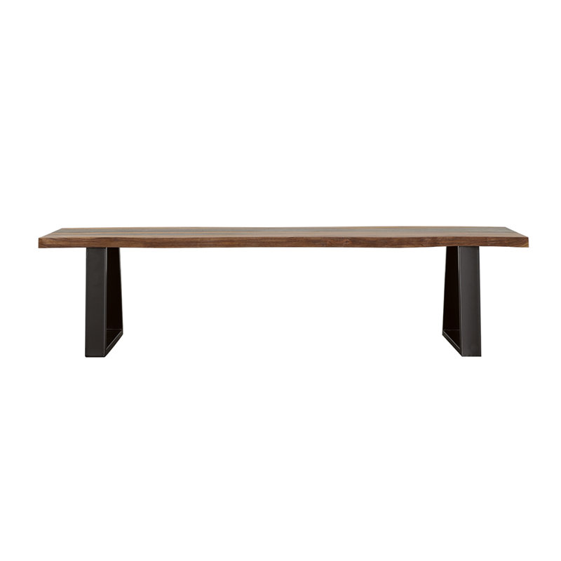 17 Stories Ditman Live Edge Wood Dining Bench Grey Sheesham | Wayfair