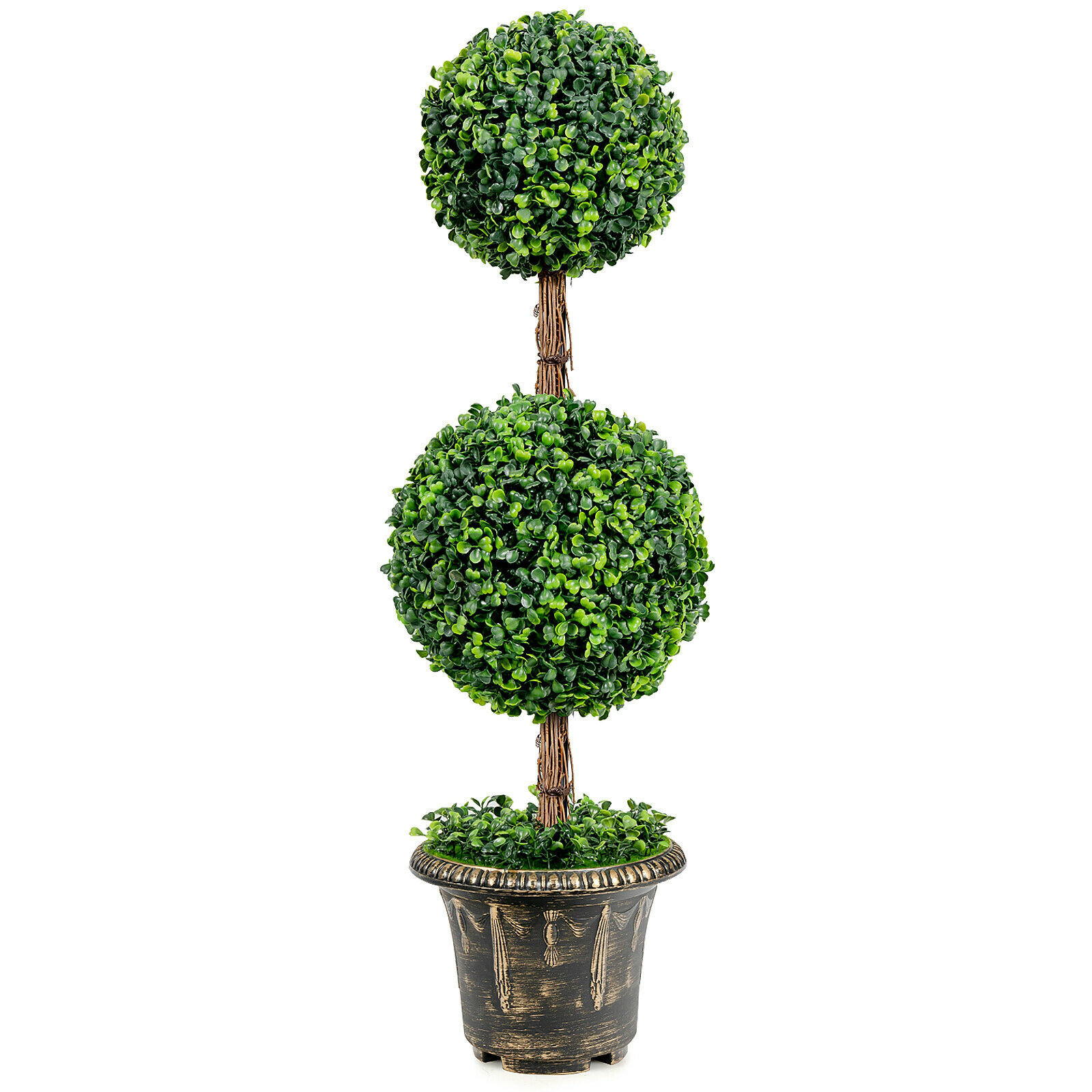 Primrue 36 In Faux Boxwood Topiary Ball In Pot Decorative Plant Indoor ...