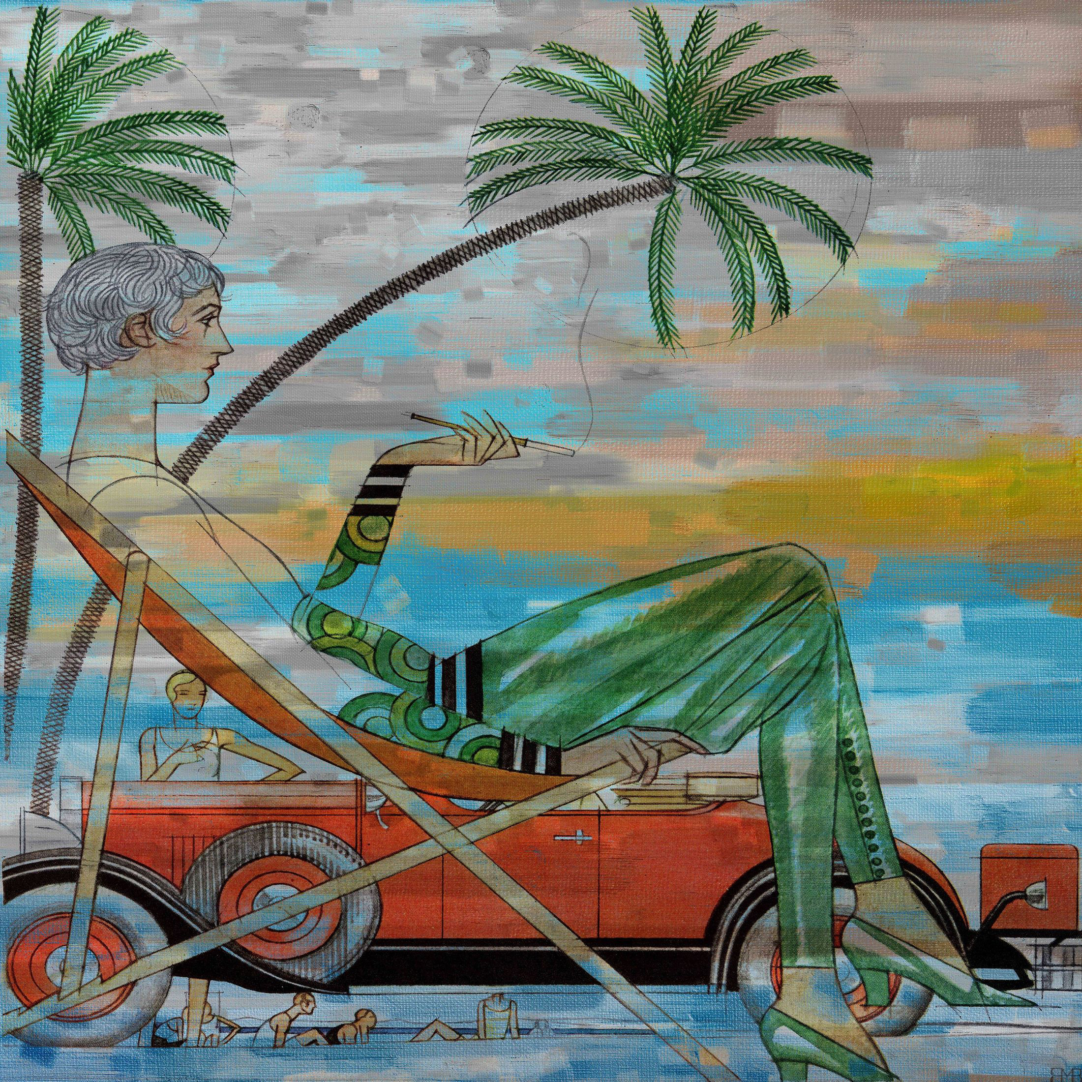 Parvez Taj 'Lounging' by Parvez Taj Painting Print on Wrapped Canvas ...