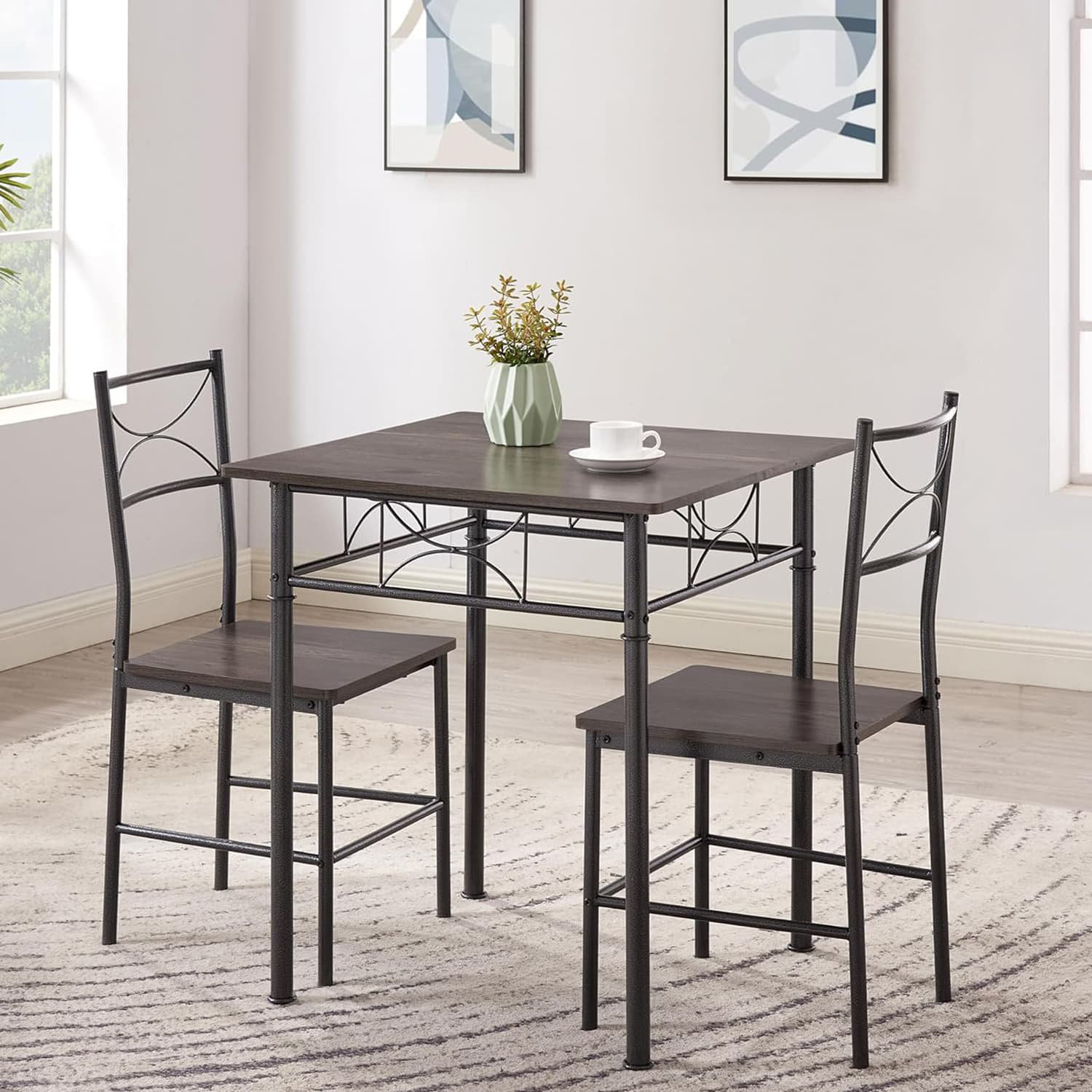 17 Stories 3 - Piece Table and Chair Set | Wayfair