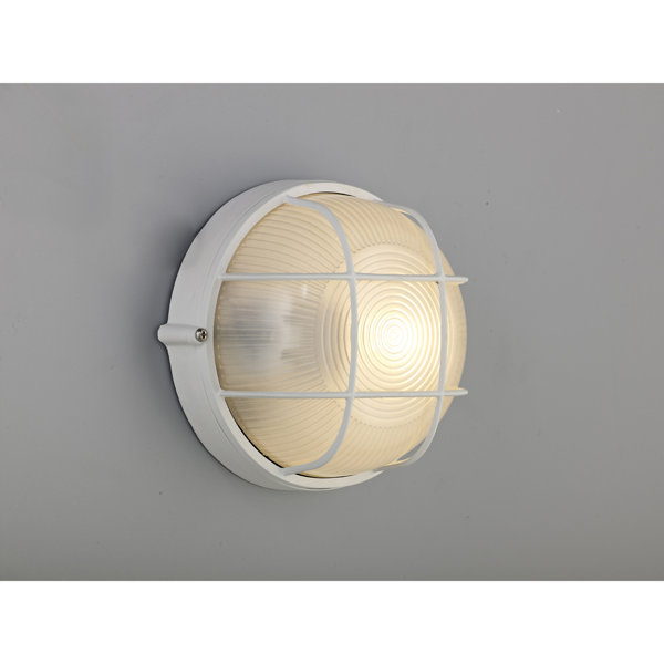 Deco Frosted Glass Outdoor Bulkhead Light | Wayfair.ie