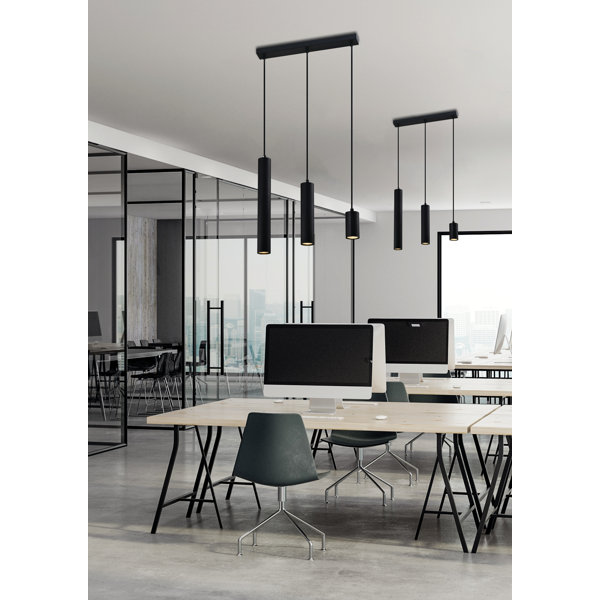 17 Stories James-Rance 3 - Light Black Kitchen Island Pendant | Wayfair ...
