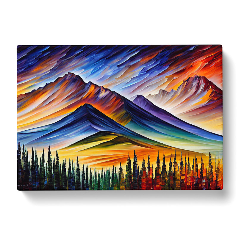 Alpen Home Mountain View Vol.5 Abstract - Wrapped Canvas | Wayfair.co.uk
