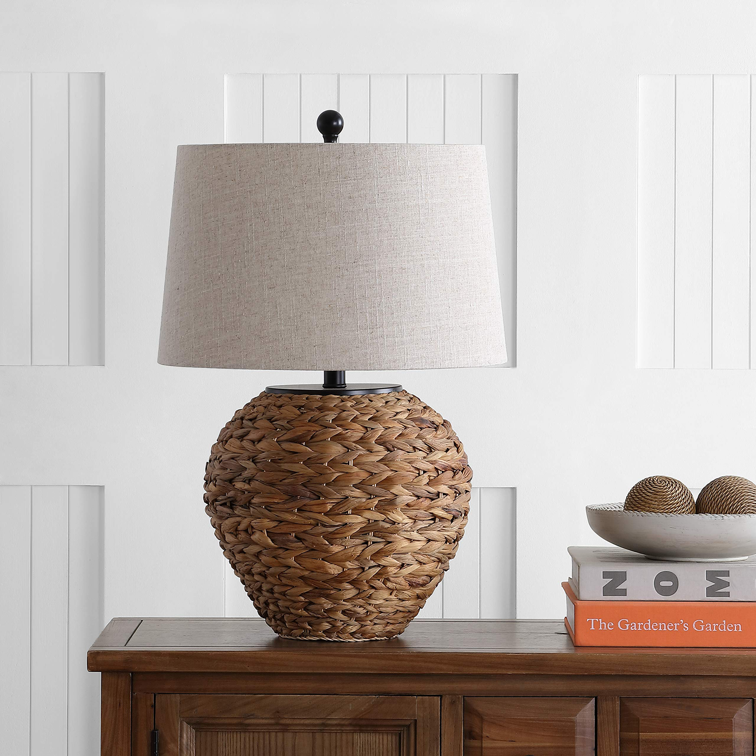 Red Barrel Studio® 24.5" Farmhouse Water Hyacinth LED Table Lamp | Wayfair