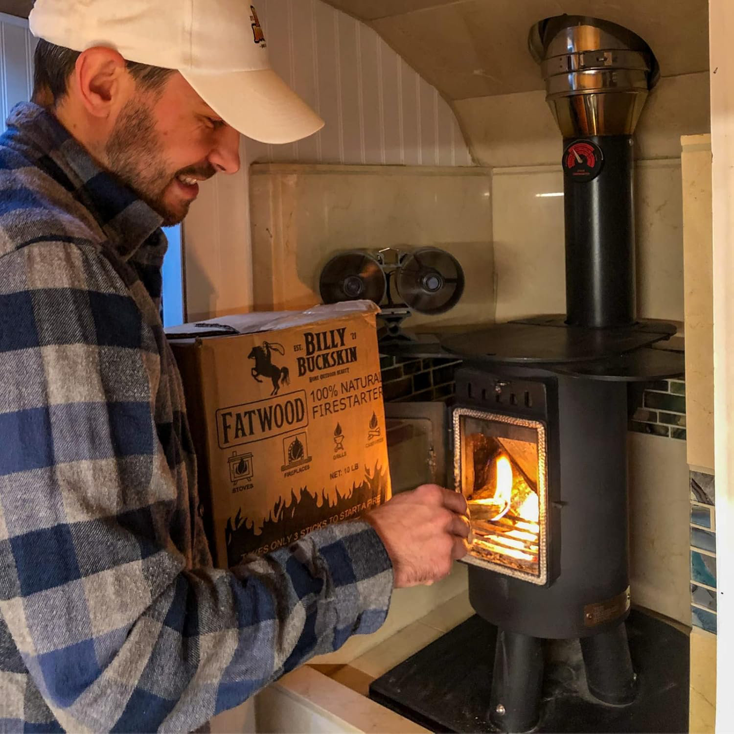 INKEDZ 50lb Fatwood Fire Starter Sticks, Fire Starters for Fire Pit ...