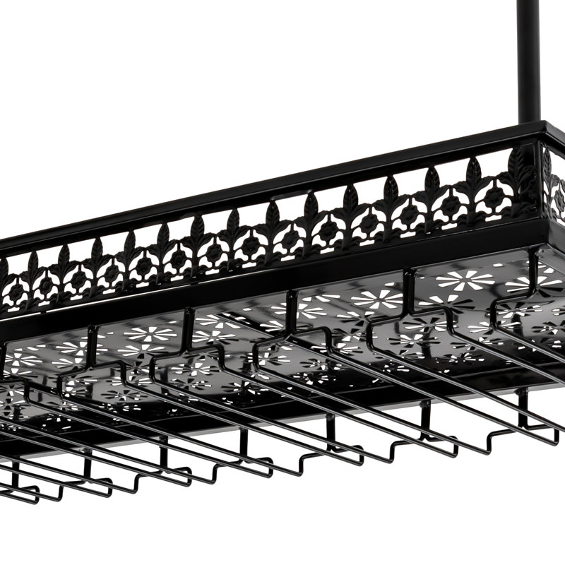 Red Barrel Studio® Glenna 6 Bottle Industrial Hanging Rectangular Wine ...