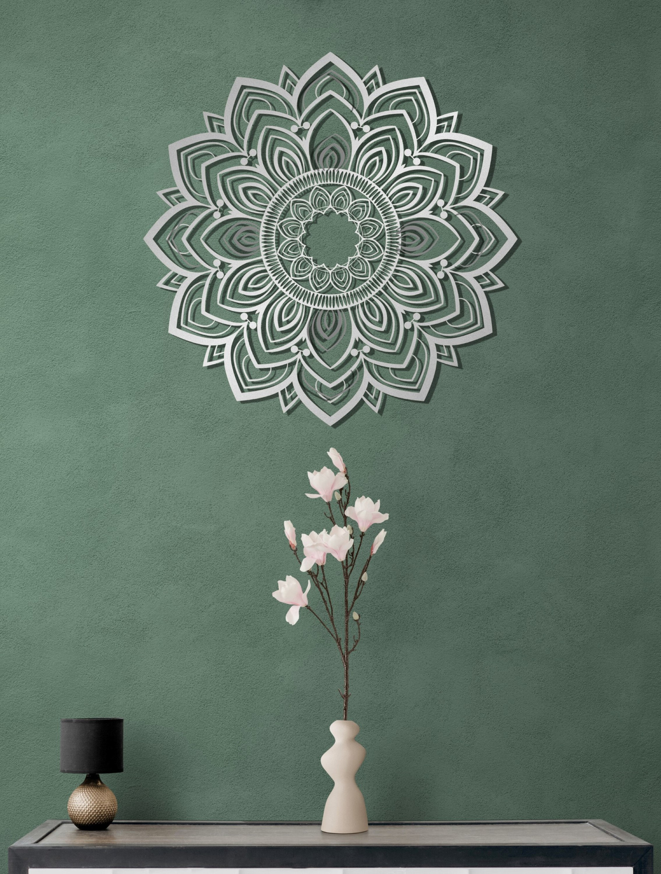 Bungalow Rose Metal Mandala Abstract Wall Hanging Décor, Creative ...