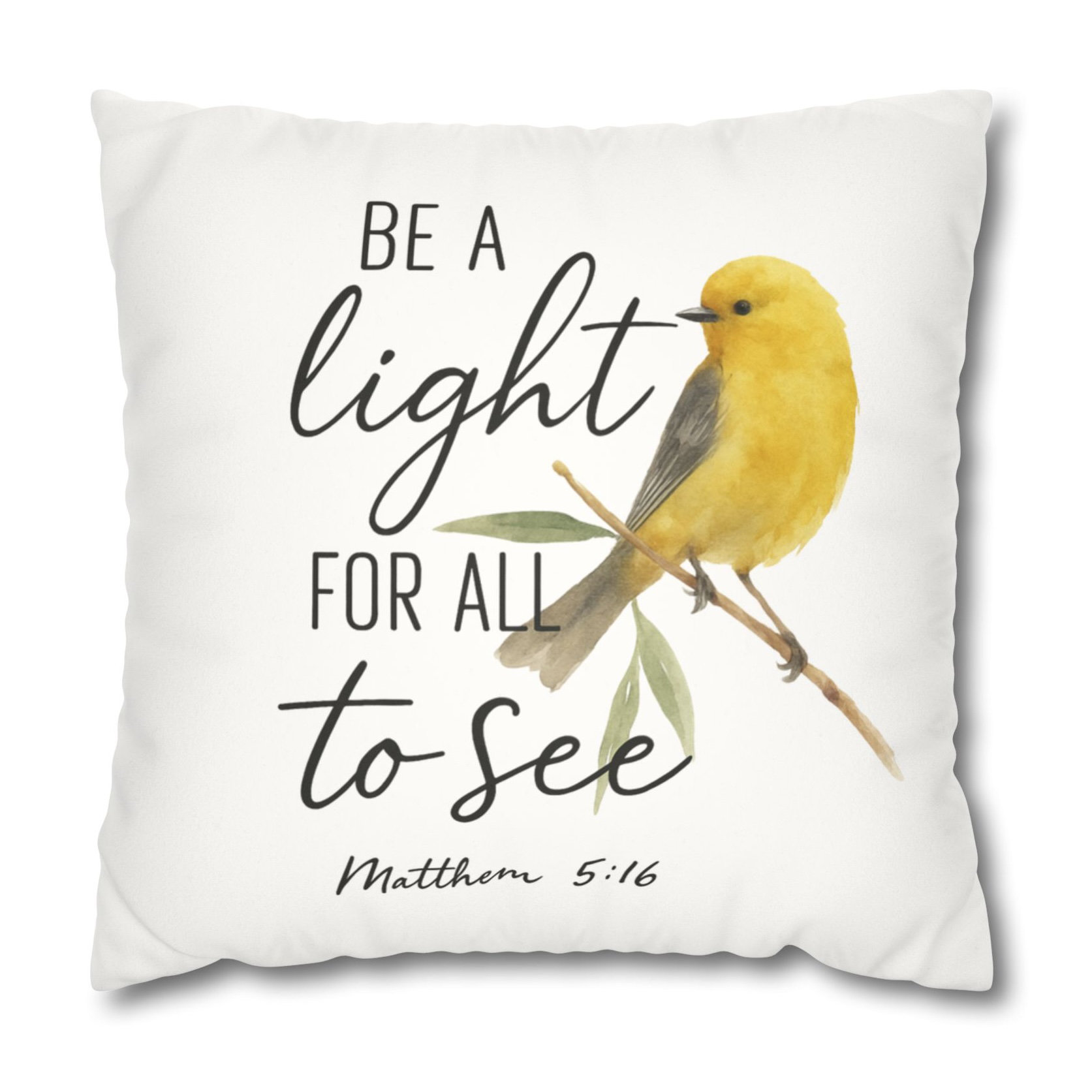 Oveesha Scripture Pillow Cover Bible Verse Throw Pillow Cover with Bird ...