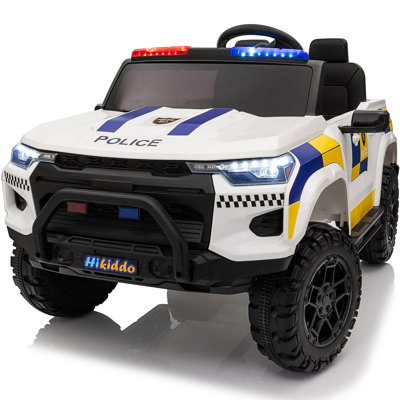 Outfunny Electric Police Car for Kids, 24 Volt Kids Ride on Toys w ...