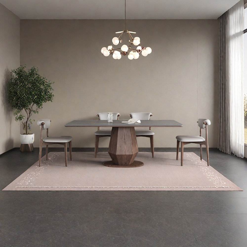 Sleek Surface Designs Gray sintered stone dining table set | Wayfair