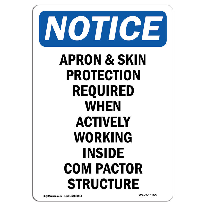 SignMission Apron & Skin Protection Required Sign | Wayfair