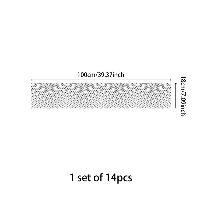 Ebern Designs Bohemian Herringbone Abstact Peel &Stick Tlie Stair Riser ...