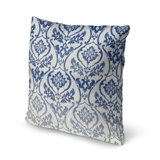Blue Damask Throw Pillows You'll Love | Wayfair