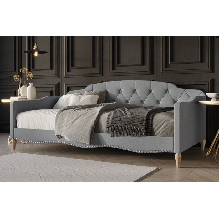 Charlton Home® Clotee Twin Size Daybed in Linen & Reviews | Wayfair