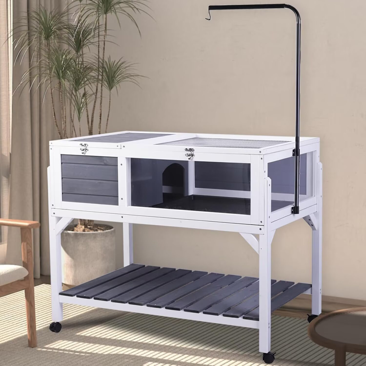 RUNSHED Large Tortoise Habitat Wooden Reptile Enclosure Indoor Outdoor ...