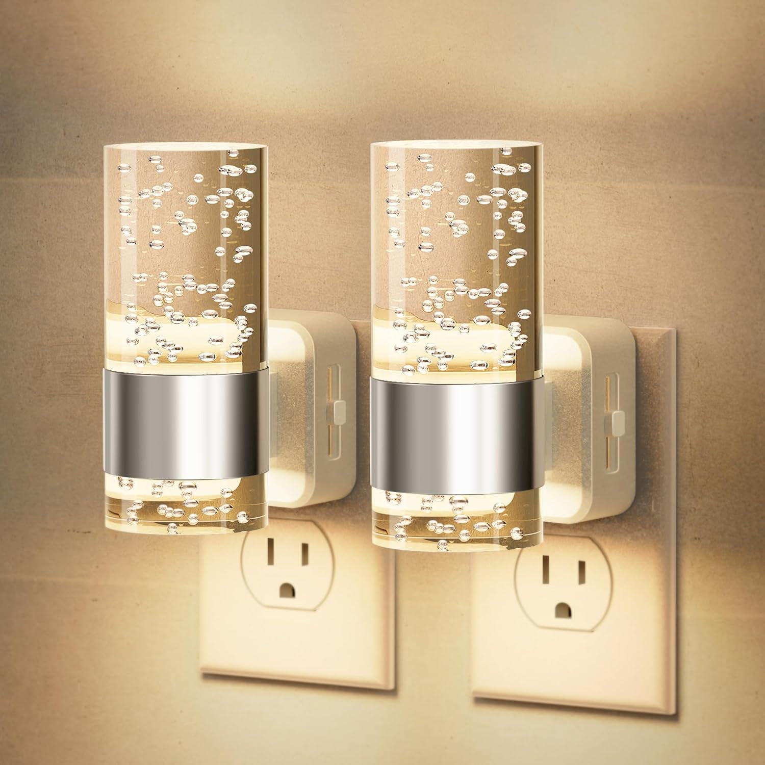 NEXIO A LLC 2 Pack Plug-in LED Night Light with Dusk-to-Dawn Sensor ...