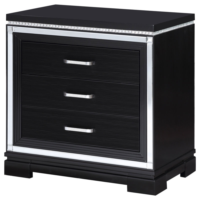 Alma Cappola 2-Drawer Nightstand Black | Wayfair