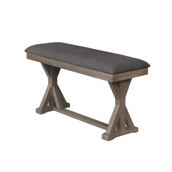 Gracie Oaks Gillian 24" Counterheight Upholstered Bench & Reviews | Wayfair