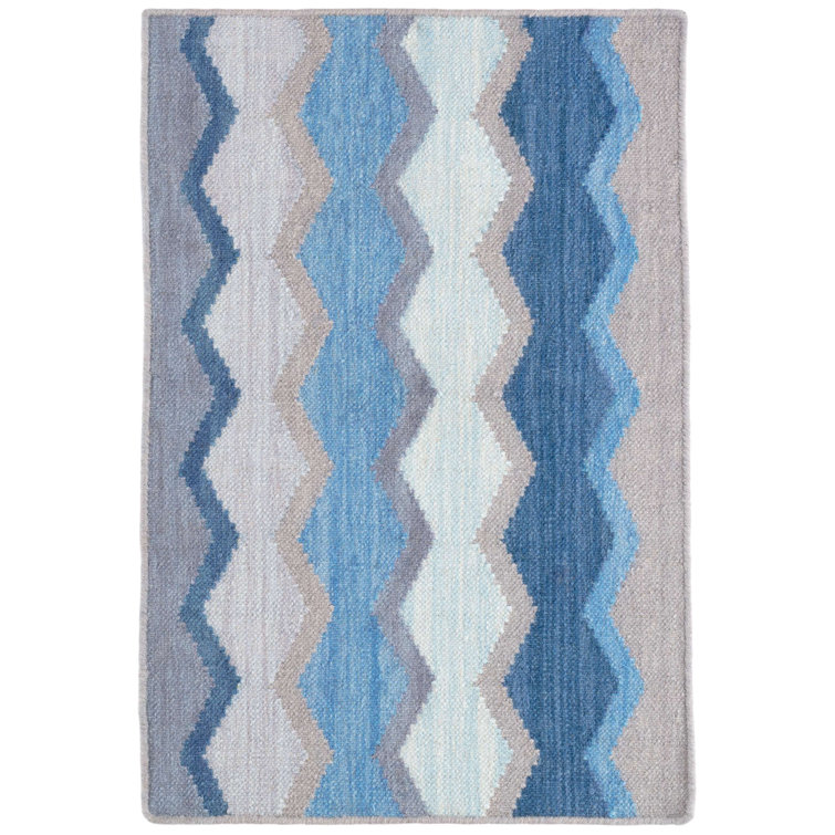 Dash and Albert Rugs Kit Kemp x Annie Selke Safety Net Blue Handwoven ...