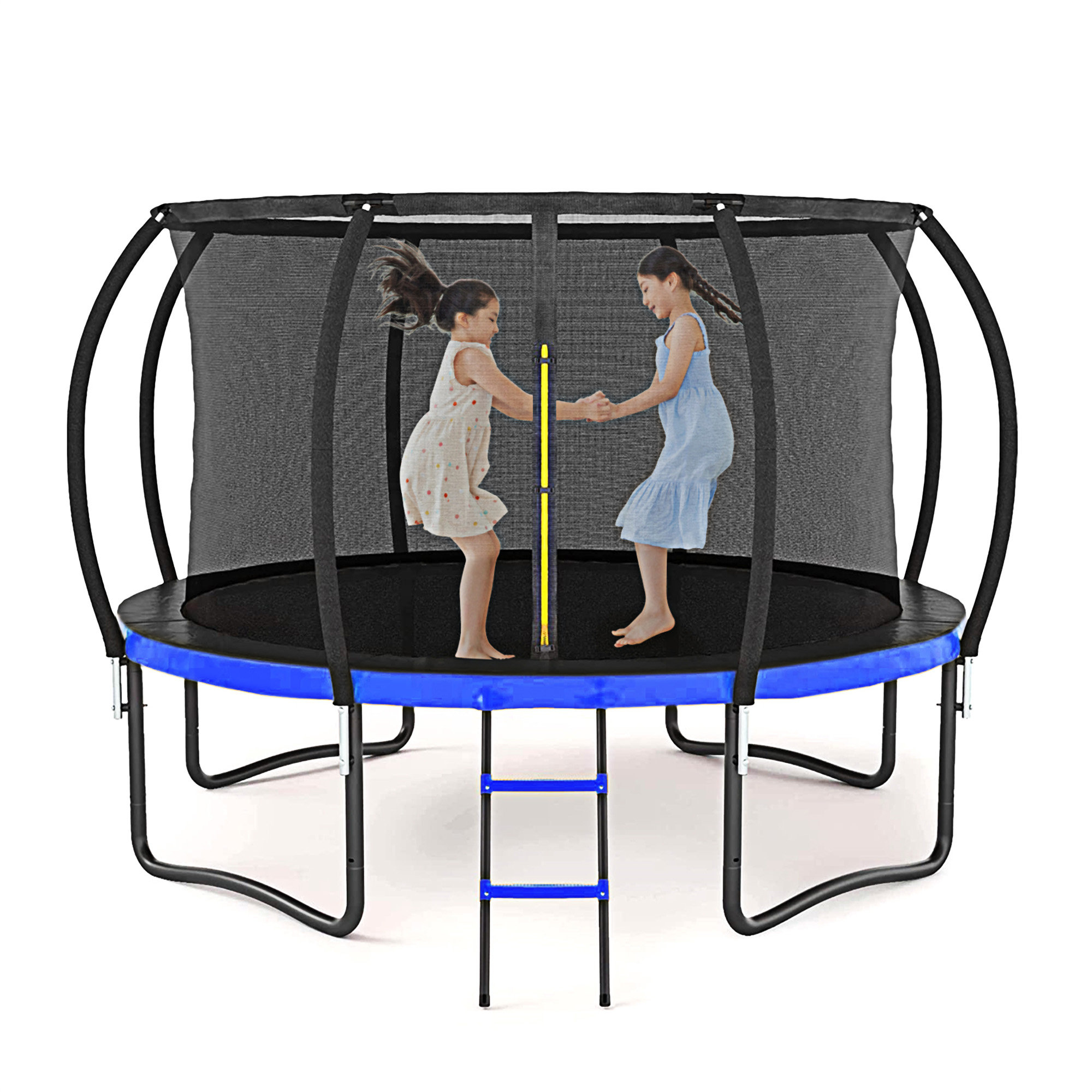 wendeway 12FT Outdoor Big Trampoline Inner Safety Enclosure Net | Wayfair