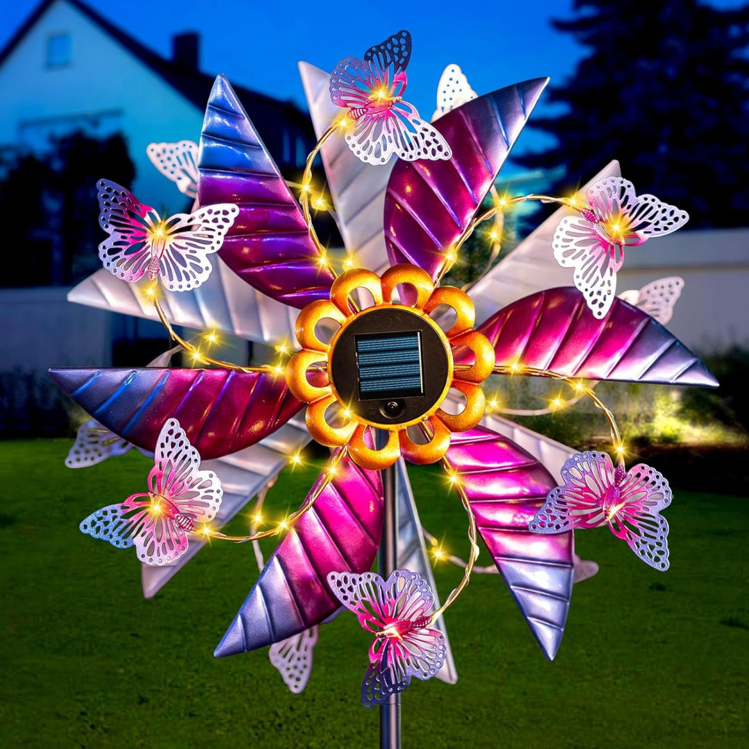 Arlmont & Co. Solar Wind Spinners For Yard And Garden - 61.5 Inch 360 ...