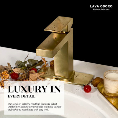 Lava odoro Single Hole Faucet Single-handle Bathroom Faucet with Drain ...