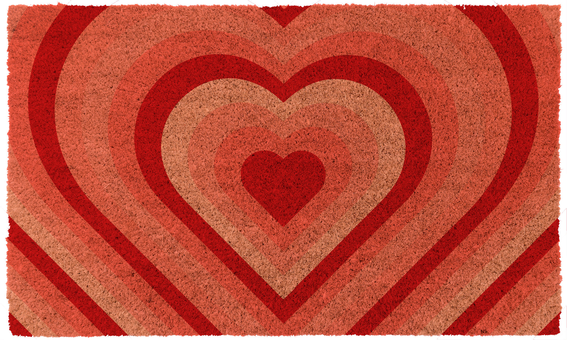 The Holiday Aisle® Godofreda Heart Pattern 30" x 18" Non-Slip Outdoor ...